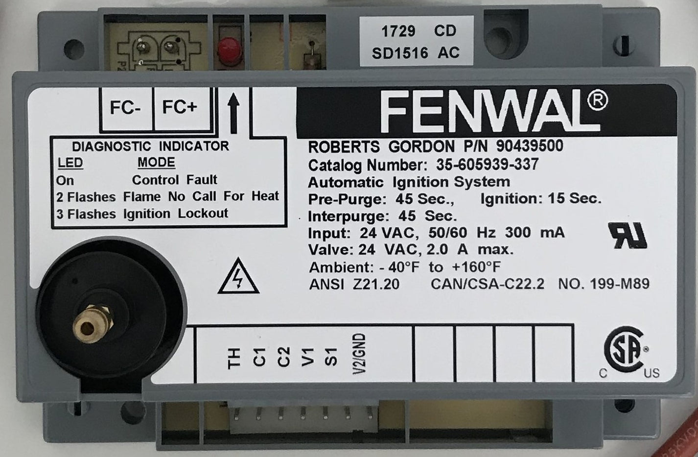 Ignition Control Module: 90439500K – InfraredHeatingPartsStore